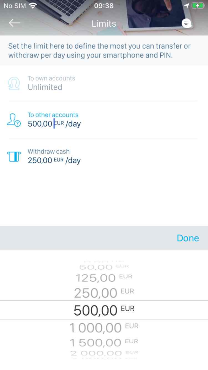 How to change the daily transfer limit - KBC Brussels Bank & Insurance