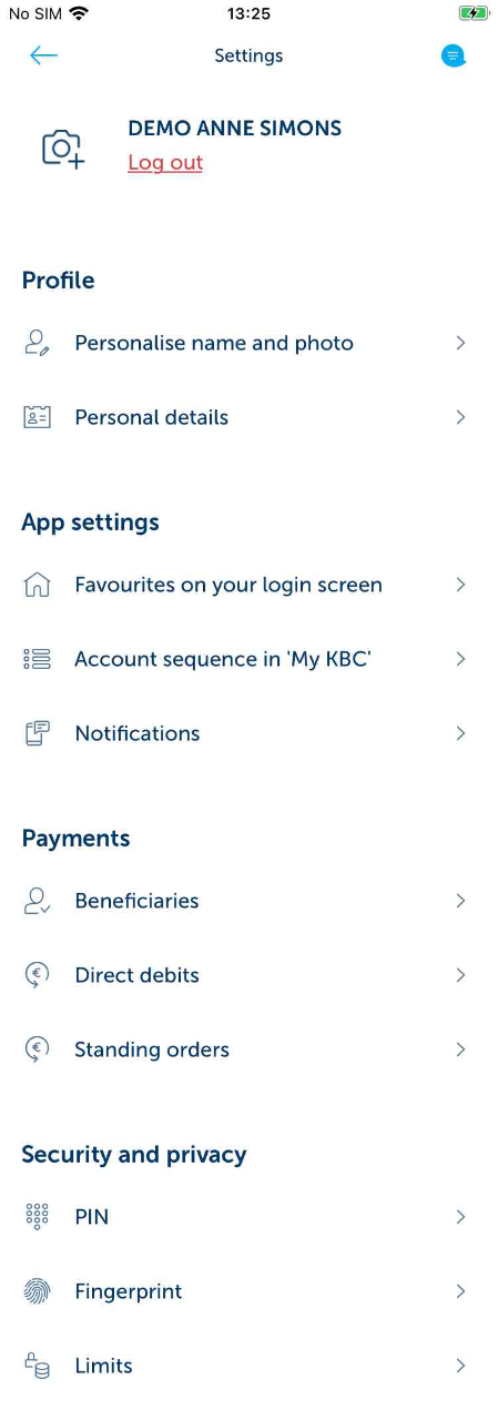 How to change the daily transfer limit - KBC Brussels Bank & Insurance
