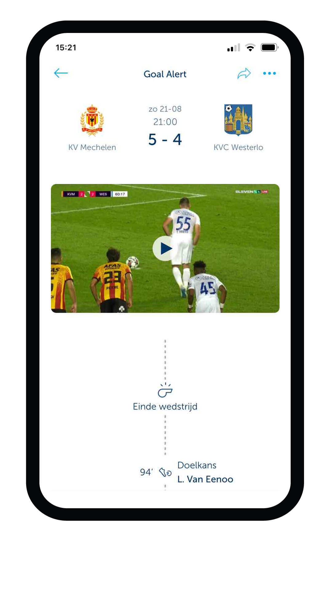 Ontdek Goal Alert in KBC Mobile - KBC Bank & Verzekering