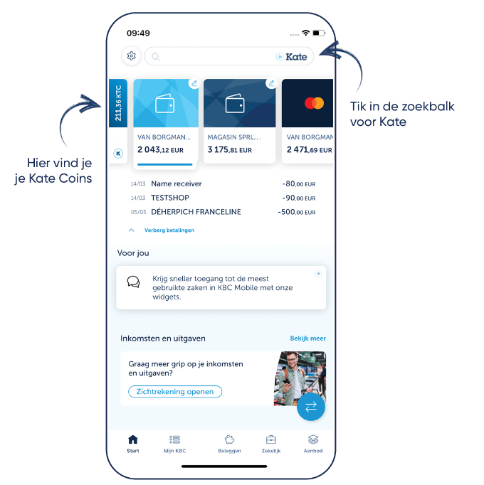 Bespaar tijd en verdien geld met Kate en de Kate Coin - KBC Bank ...
