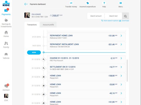 How to make payments in KBC Touch - KBC Banking & Insurance