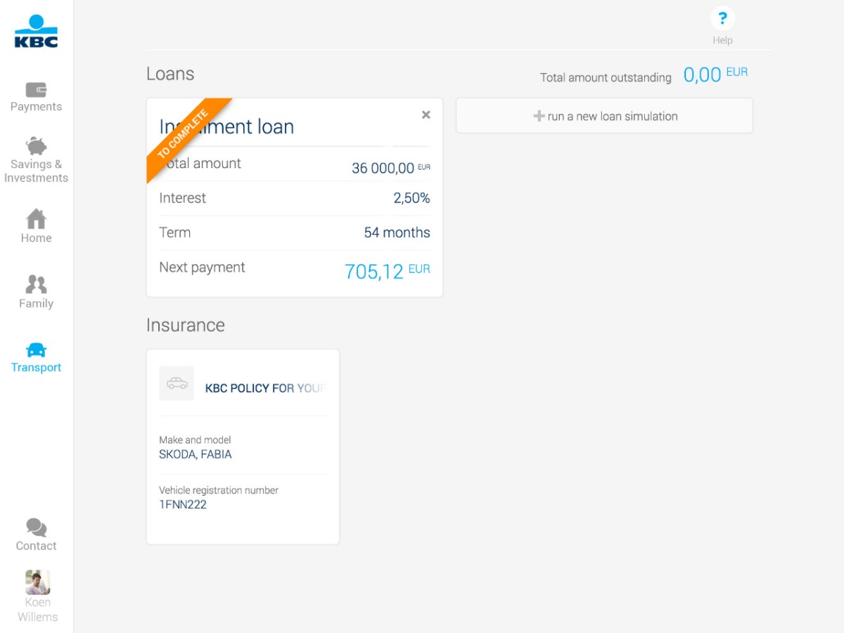KBC Touch at a glance - Your vehicle - KBC Banking & Insurance