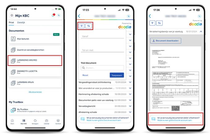 Je berichten en documenten lezen in KBC Mobile - KBC Bank & Verzekering